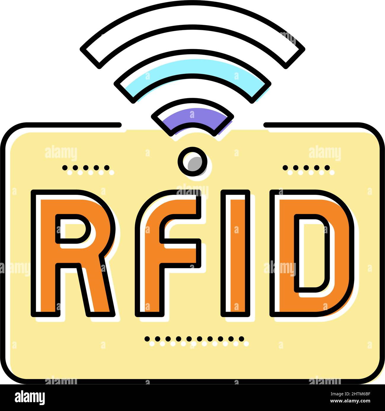 rfid wireless sign color icon vector illustration Stock Vector Image ...