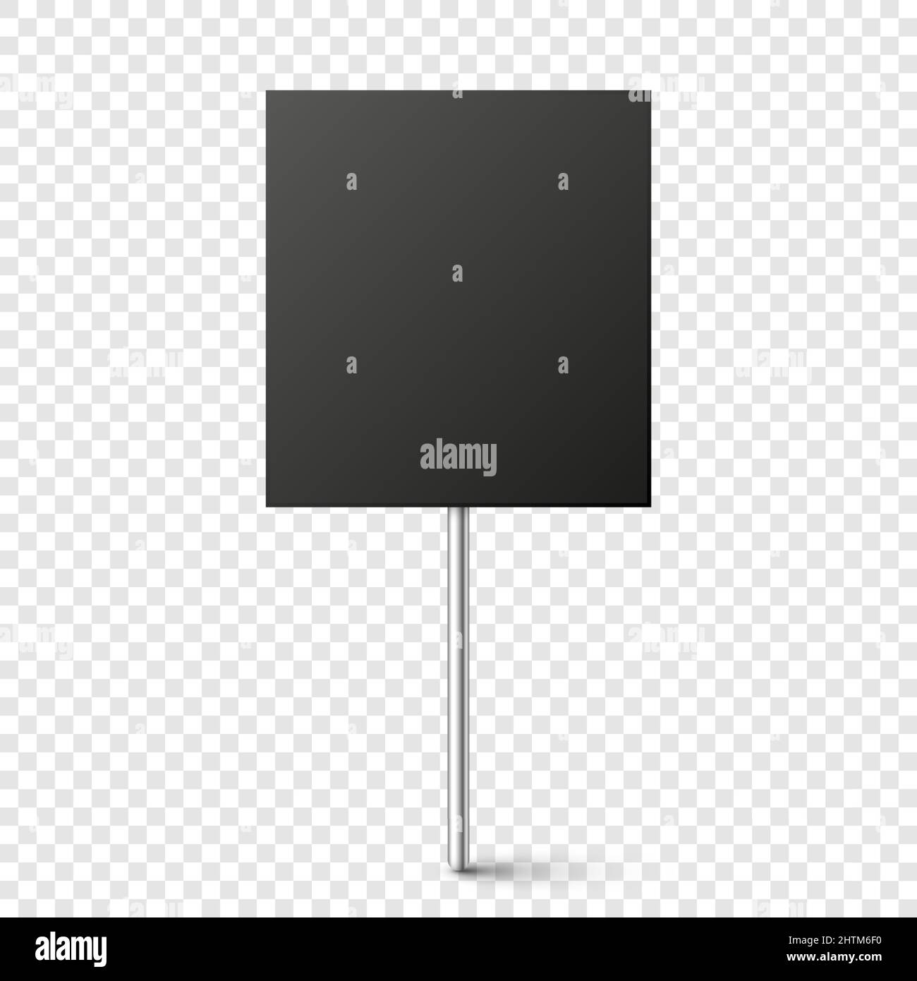 Black blank board with place for text, protest sign isolated on ...