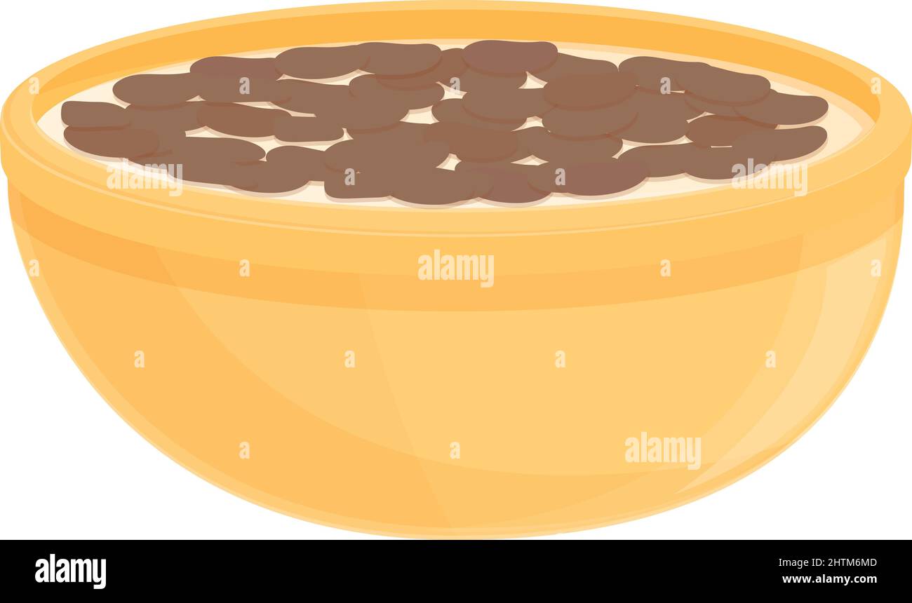 Chocolate flakes icon cartoon vector. Milk bowl. Corn eating Stock ...