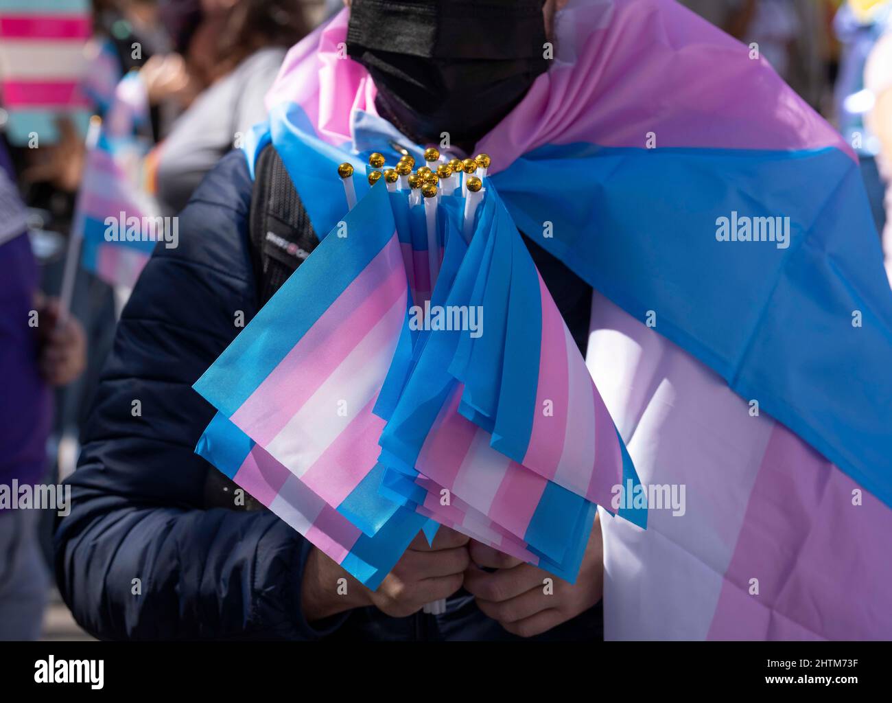 Transgender rights flags hi-res stock photography and images - Alamy