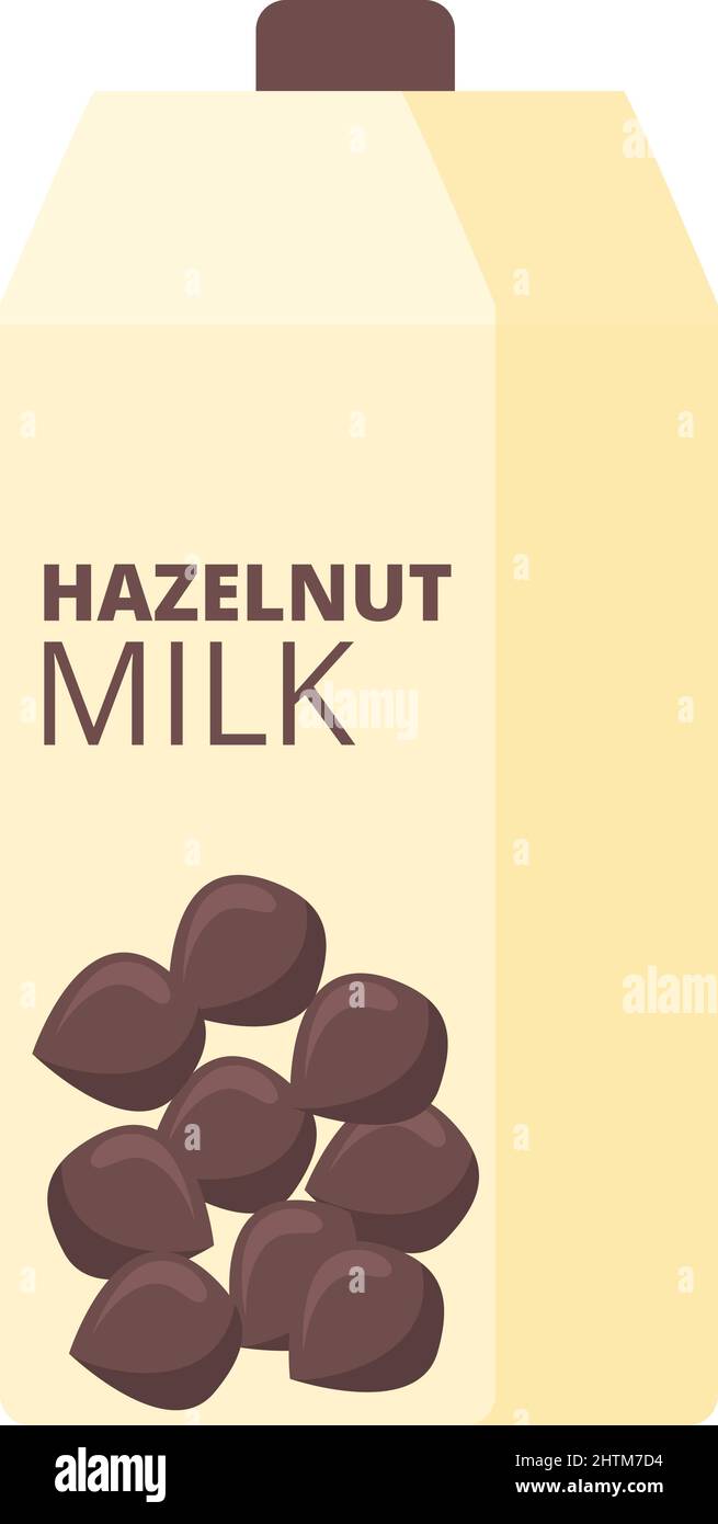 Hazelnut milk icon cartoon vector. Vegetable drink. Vegan food Stock ...