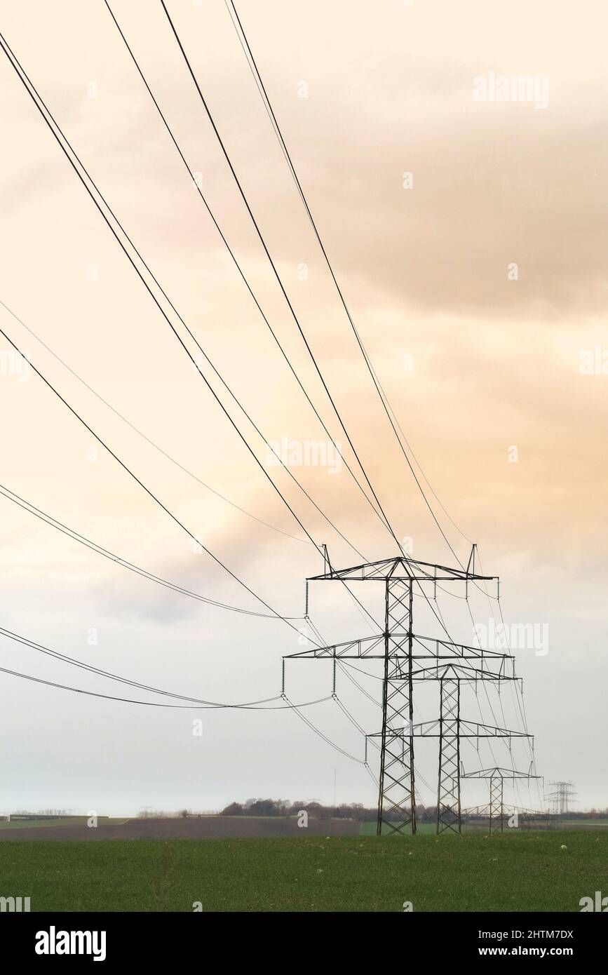 Running power cables hi-res stock photography and images - Alamy