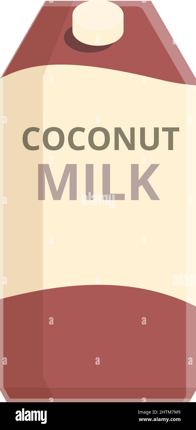 Coconut milk icon cartoon vector. Vegetable drink. Vegan food Stock ...