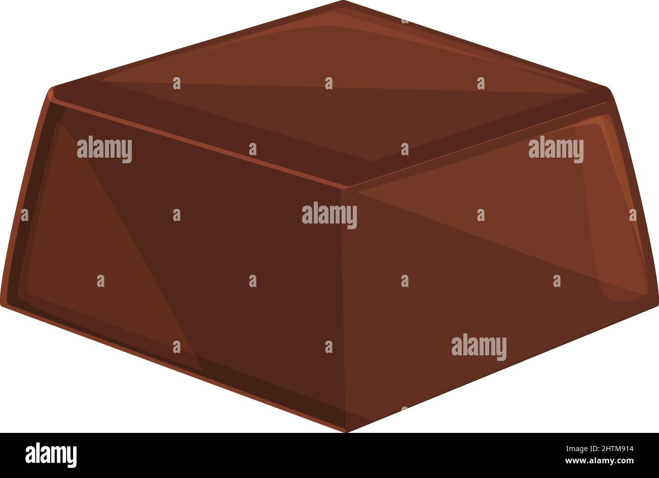 Chocolate block icon cartoon vector. Cocoa piece. Milk food Stock ...