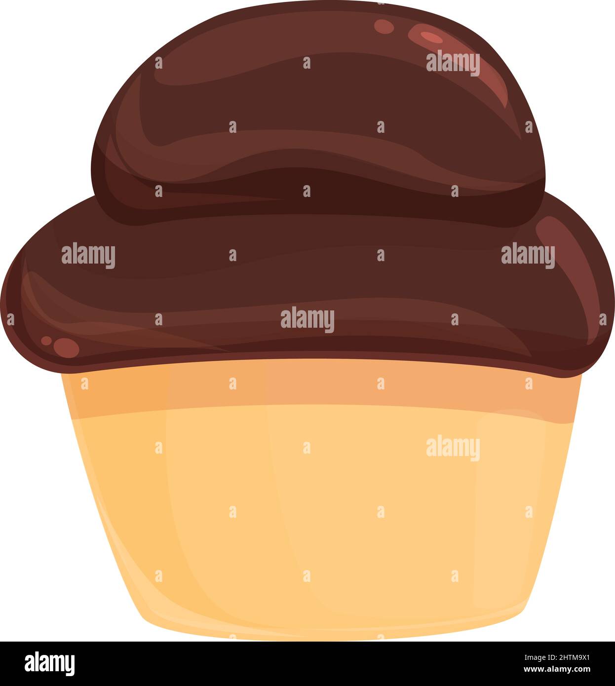 Milk cocoa cupcake icon cartoon vector. Candy chocolate. Dark broken ...