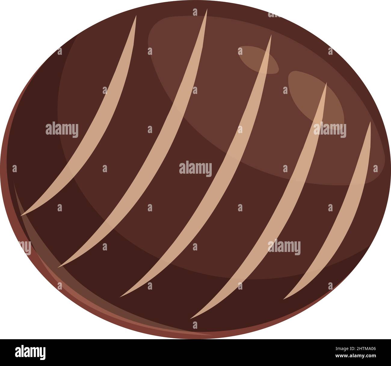 Chocolate milk candy icon cartoon vector. Cocoa piece. Broken dark ...