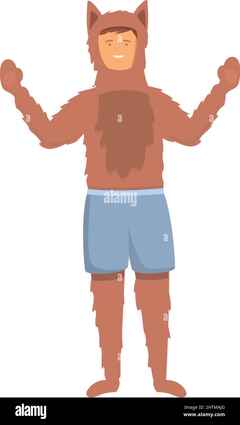 Werewolf halloween costume icon cartoon vector. Kid party. Children ...