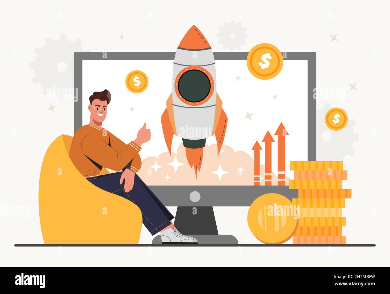 Increase customer revenue Stock Vector Images - Alamy