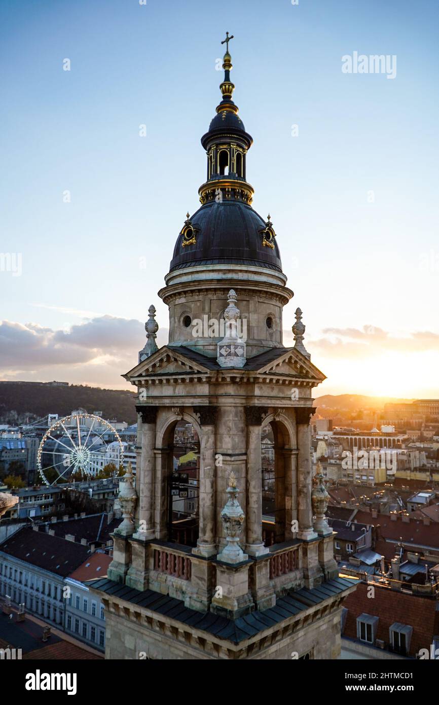 Tower of St. Stephen's Basilica in Budapest Stock Photo - Alamy