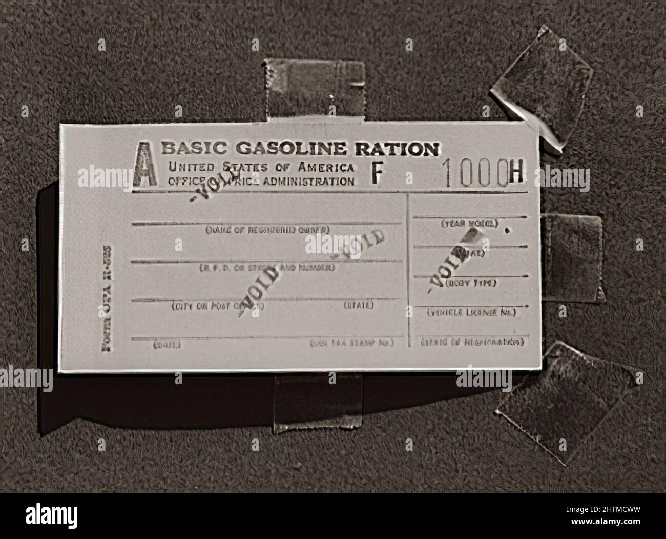 Gas ration stamps hi-res stock photography and images - Alamy