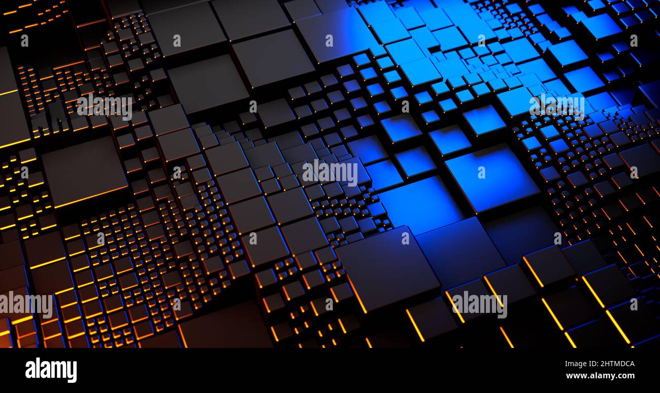 3d abstract geometric background of blocks Stock Photo - Alamy