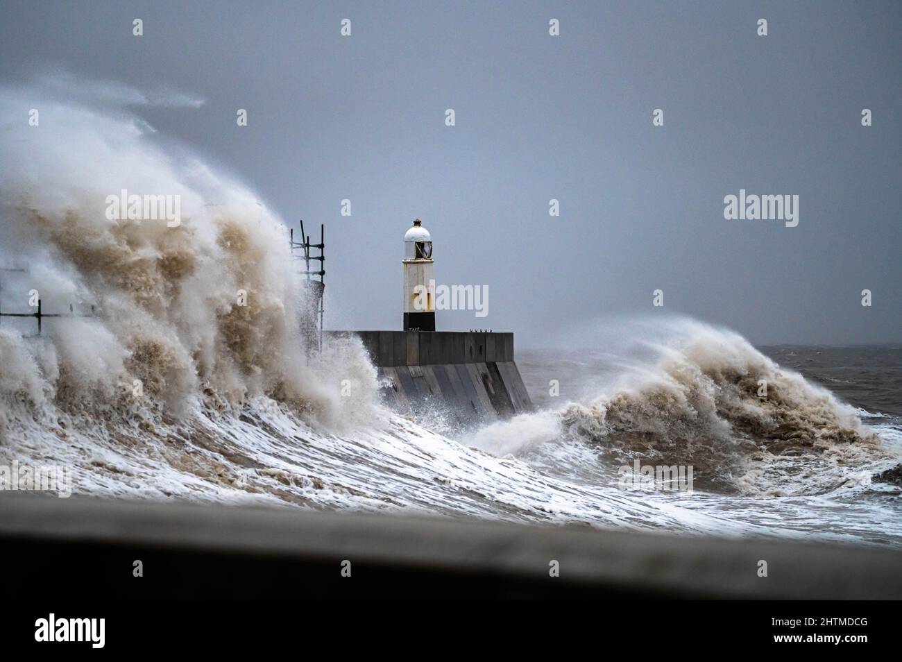 Ocean Waves Storm Lighthouse