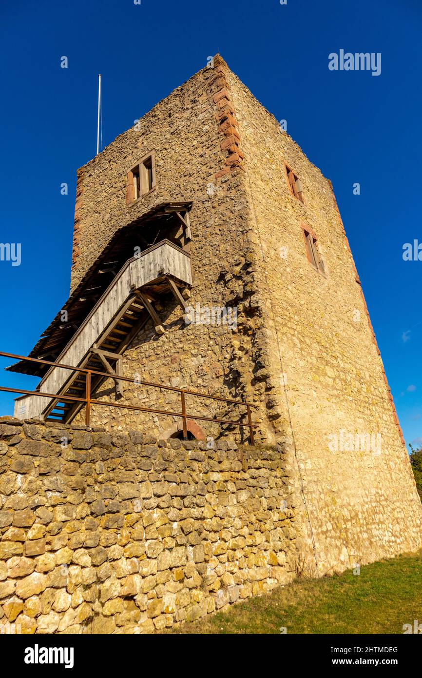 Spring walk around the Brandenburg castle ruins in the beautiful Werra ...