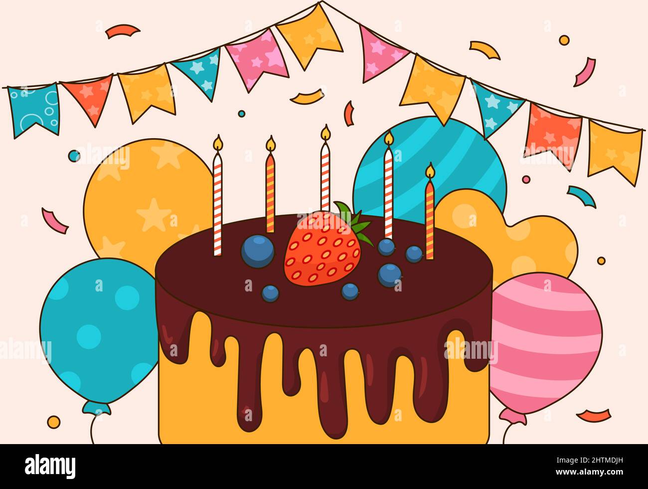 Happy birthday abstract concept Stock Vector Image & Art - Alamy