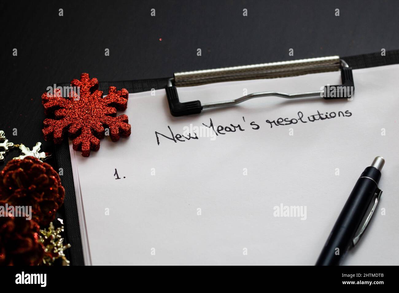 Making a list with goals or shopping list on white paper Stock Photo ...