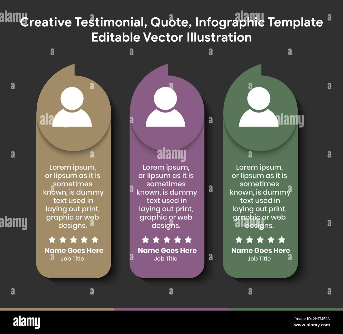 Creative Testimonial, Quote , Infographic Template Editable Vector ...