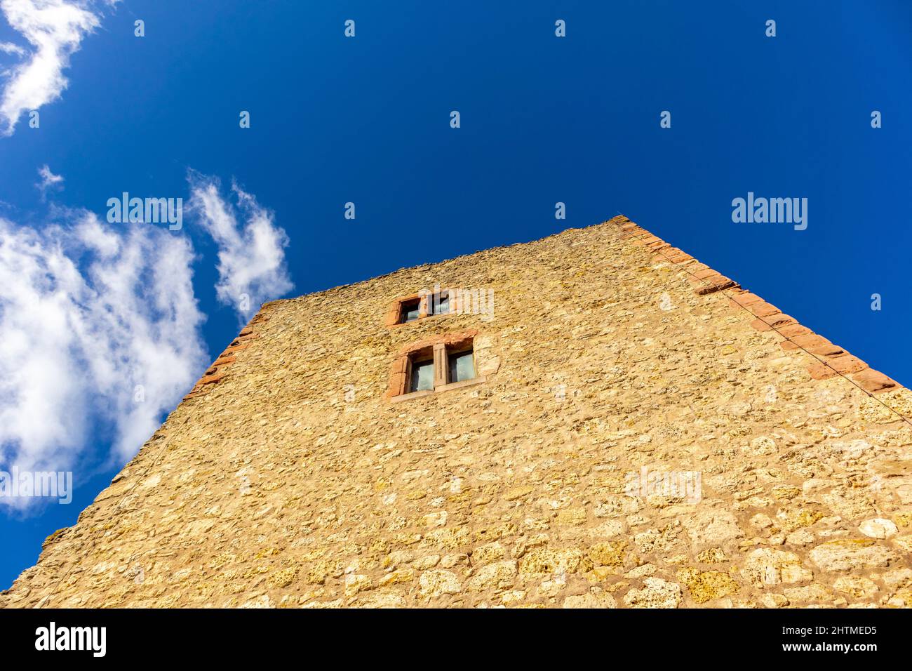 Spring walk around the Brandenburg castle ruins in the beautiful Werra ...