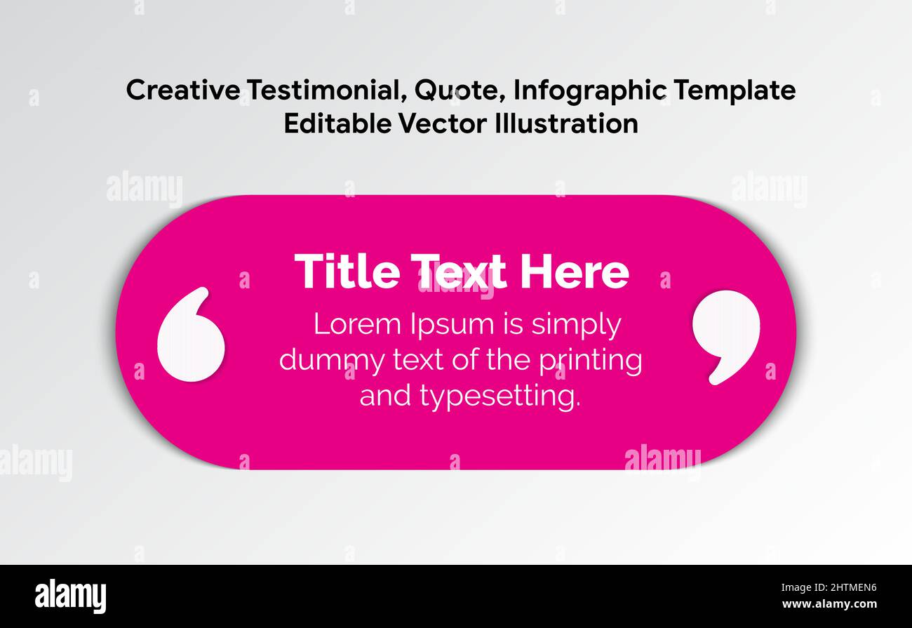 Creative Testimonial, Quote , Infographic Template Editable Vector ...