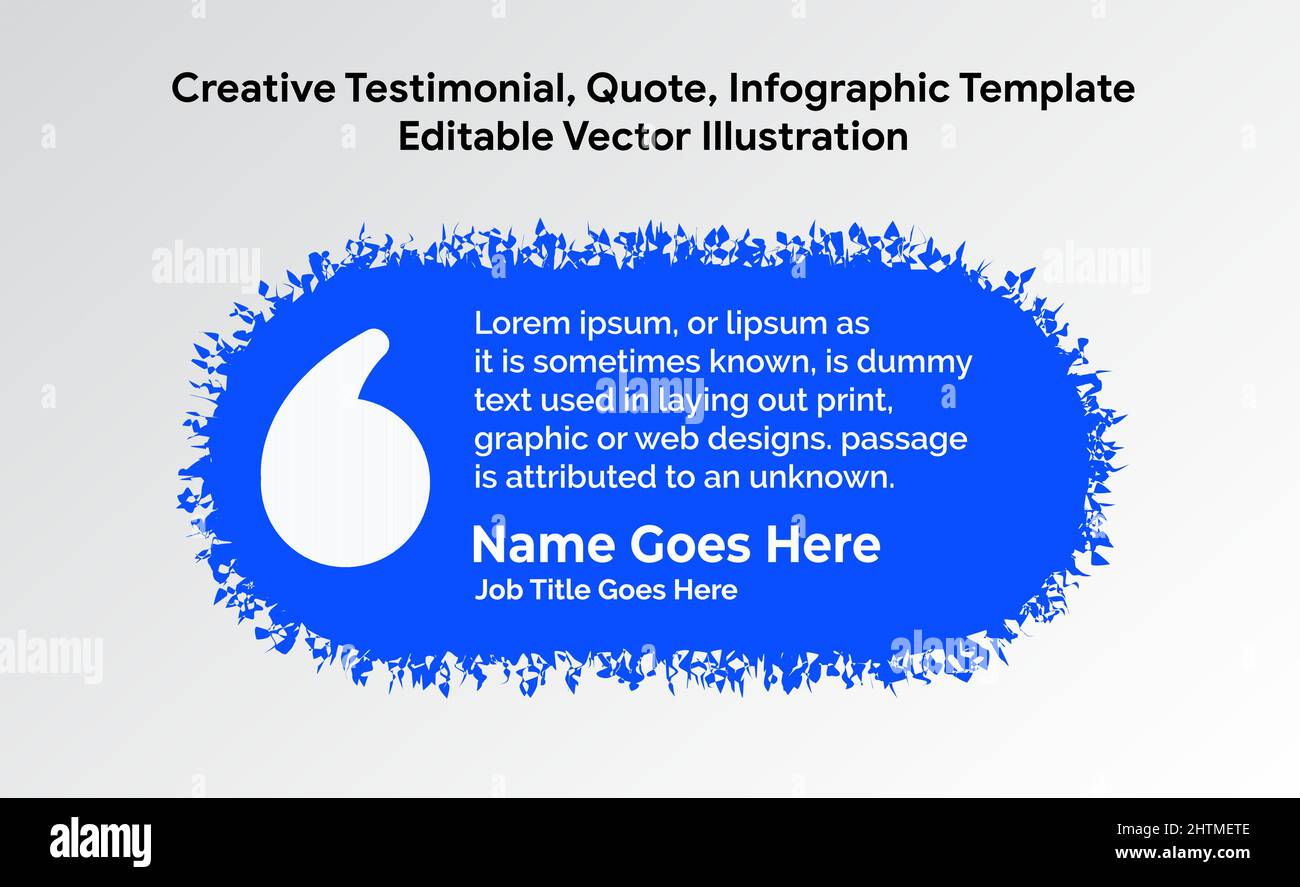 Creative Testimonial, Quote , Infographic Template Editable Vector ...