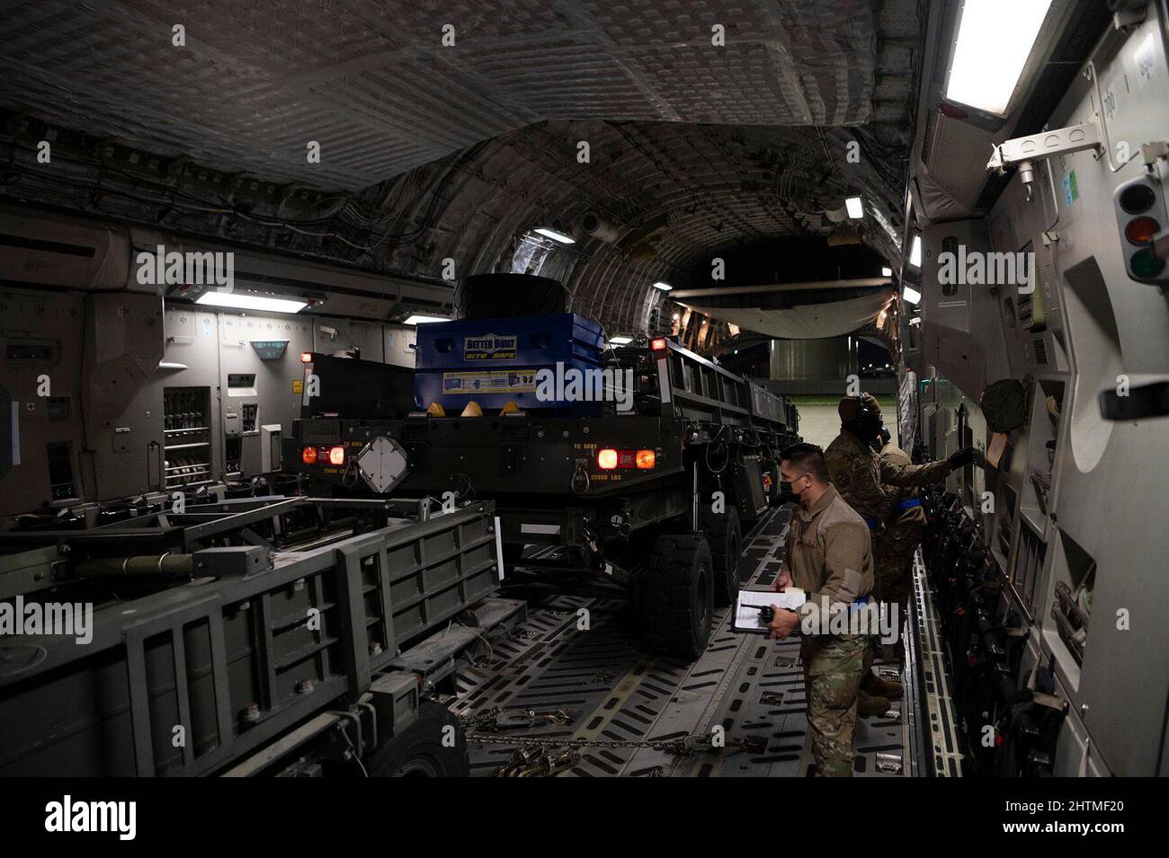 February 15, 2022, Travis Air Force Base, California, USA: U.S. Airmen ...