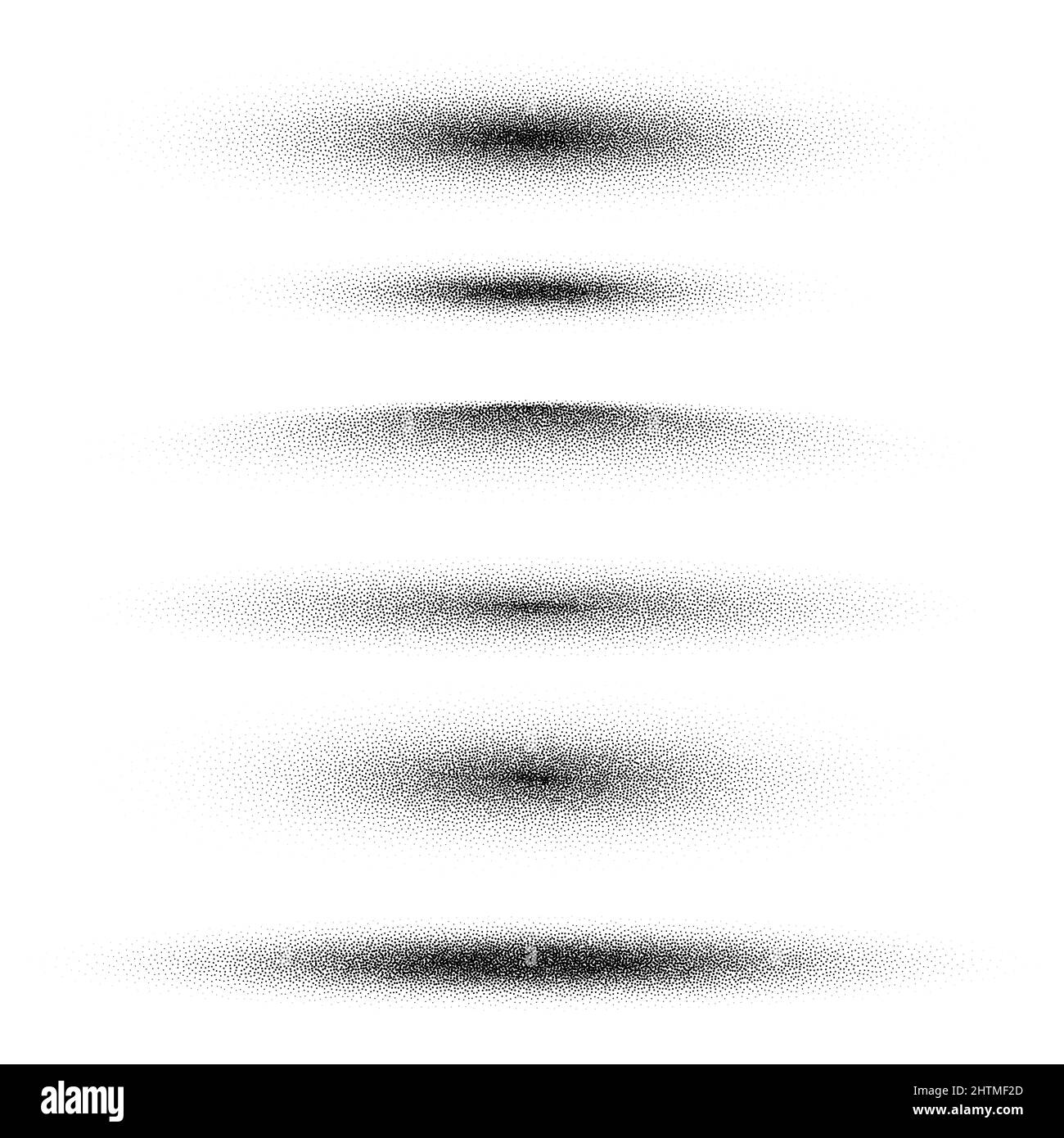 Stipple shadows set, dotted design elements. Fading gradient. Stippling ...