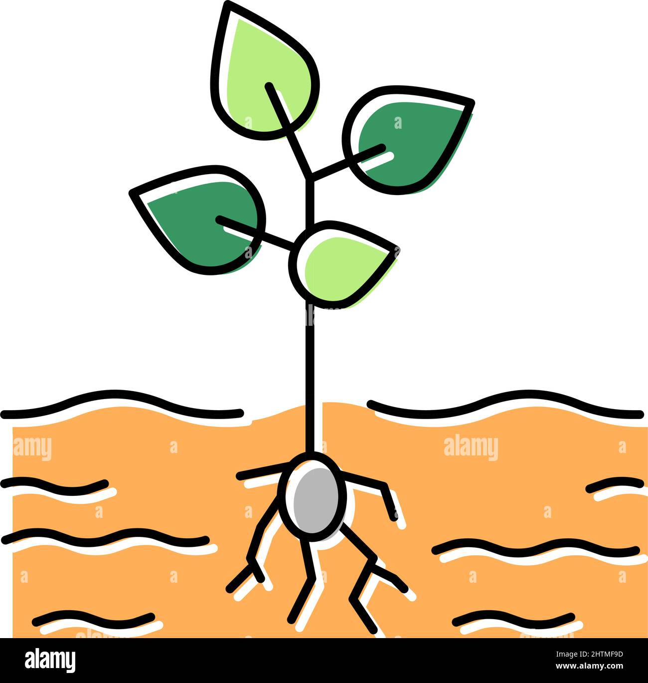 growing plant color icon vector illustration Stock Vector Image & Art ...