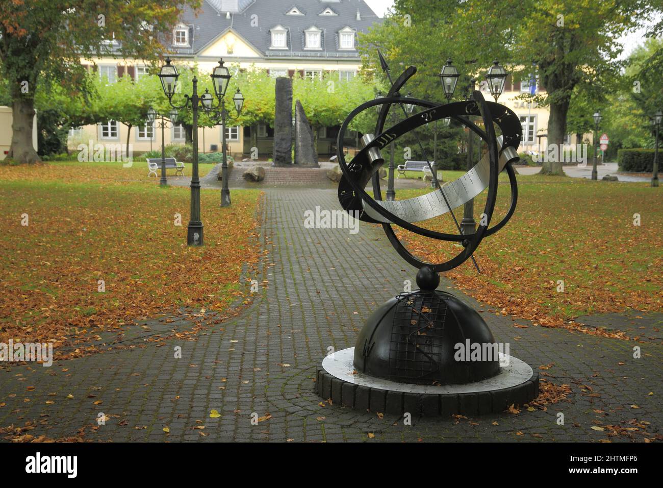 Sundial, equatorial sundial at the Niederwald hunting lodge, in ...