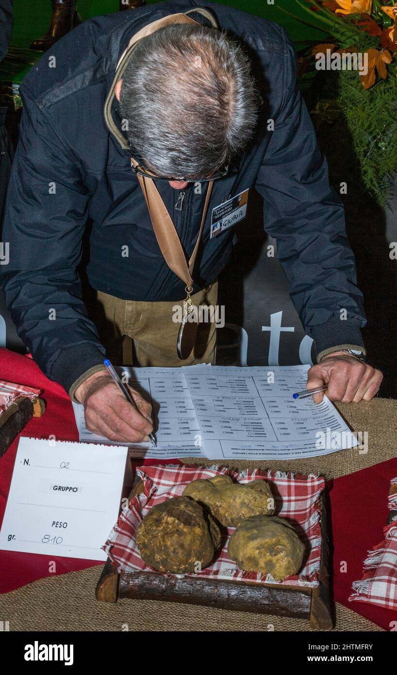 Montechiaro d'Asti, Italy - November 8, 2009: National white truffle ...