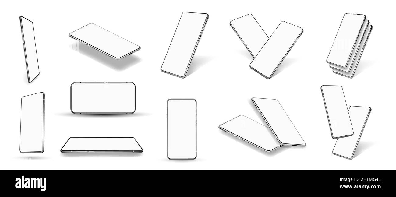 Blank screen black mobile Stock Vector Images - Alamy