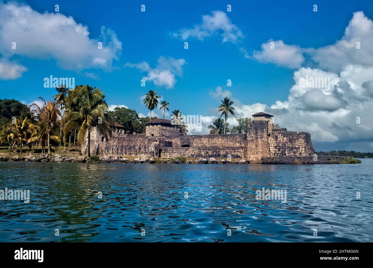 Castle of San Felipe de Lara on Lake Izabal, Rio Dulce, Guatemala Stock ...