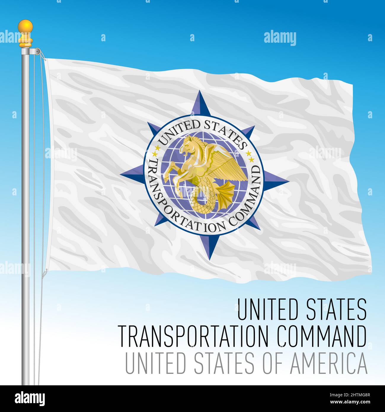 United States Transportation Command flag, USA, vector illustration ... United States Transportation Command flag, USA, vector illustration ...