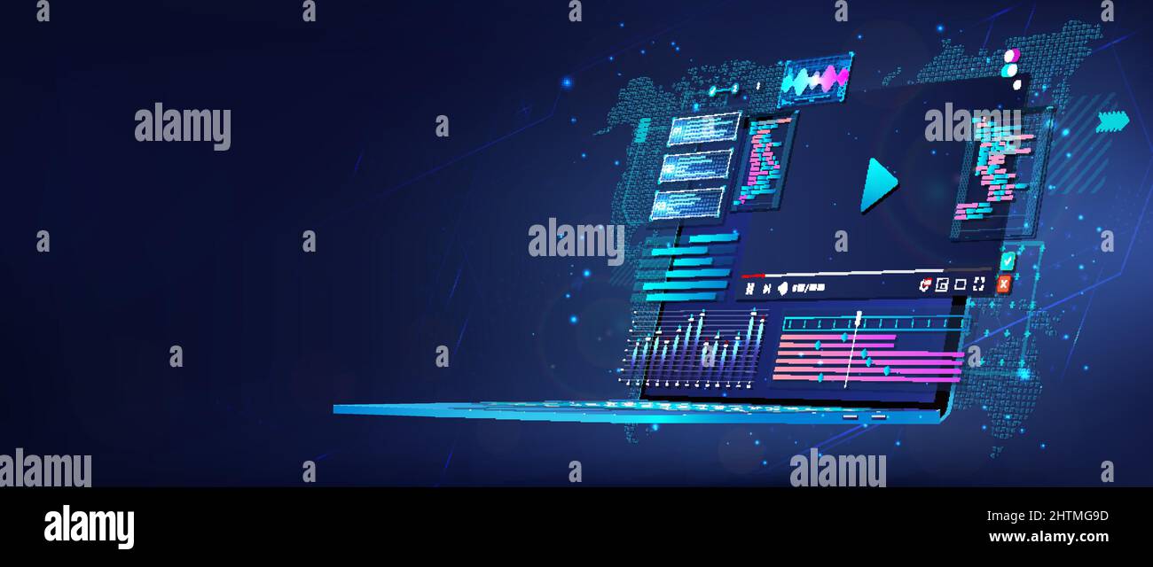 Online video learning Stock Vector Images - Alamy