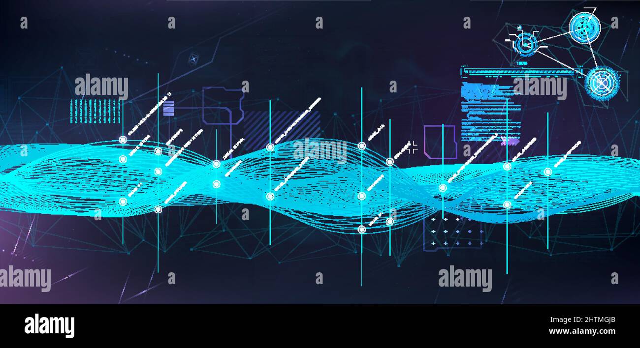 Innovative technologies, big data algorithms in futuristic HUD style ... Innovative technologies, big data algorithms in futuristic HUD style ...