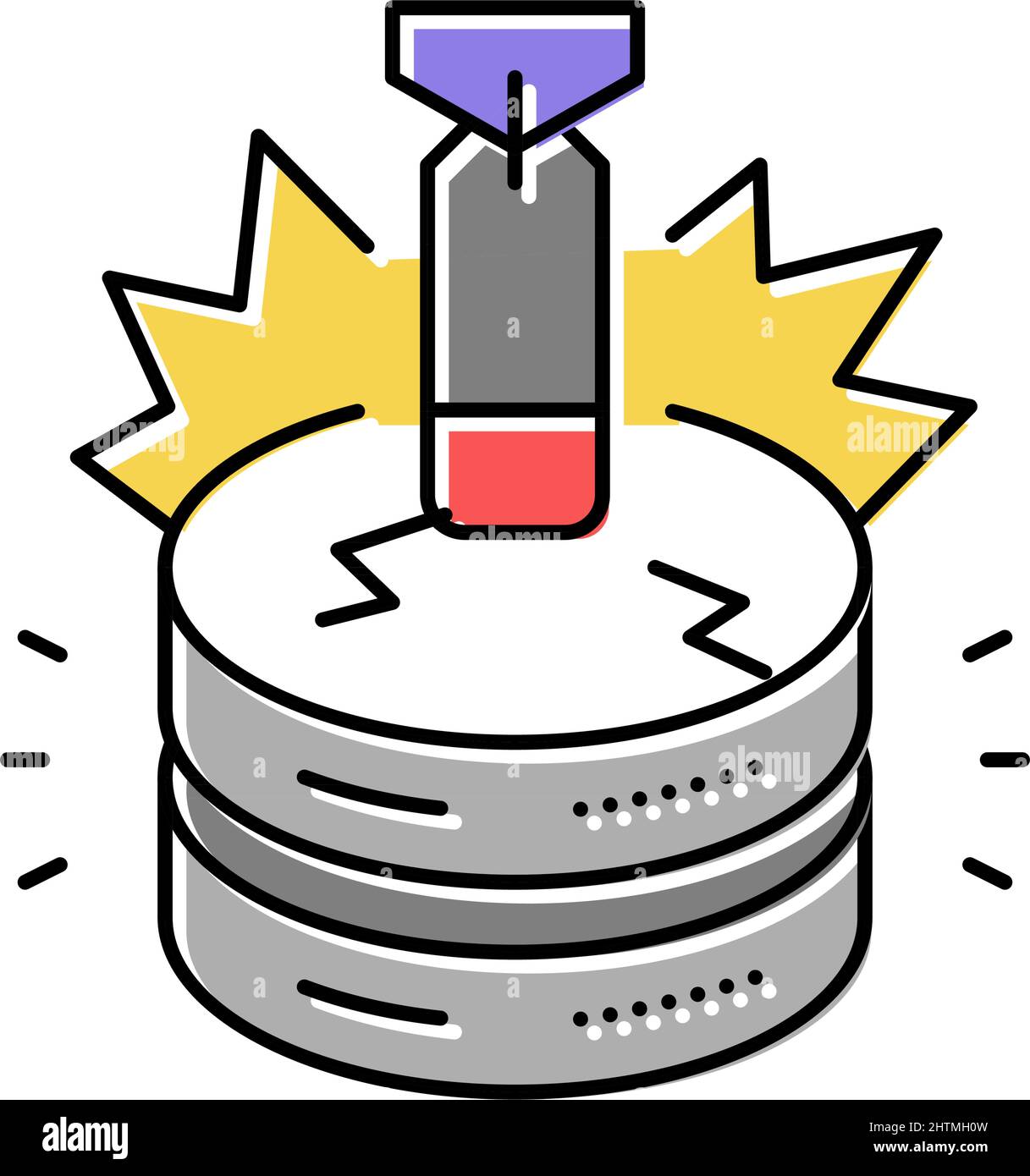attack database color icon vector illustration Stock Vector Image & Art ...