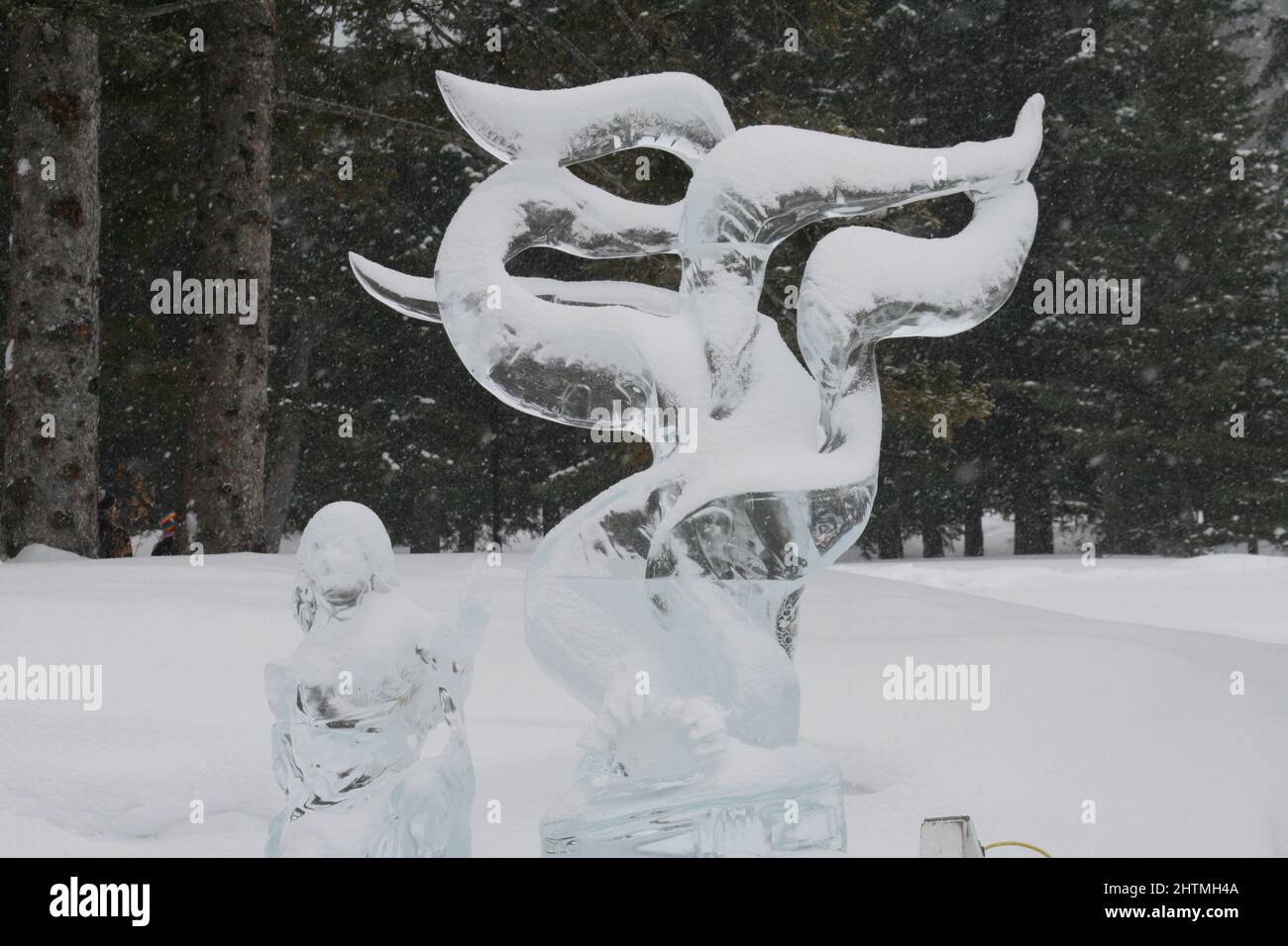 Ice Sculptures, Banff, Canada Stock Photo - Alamy