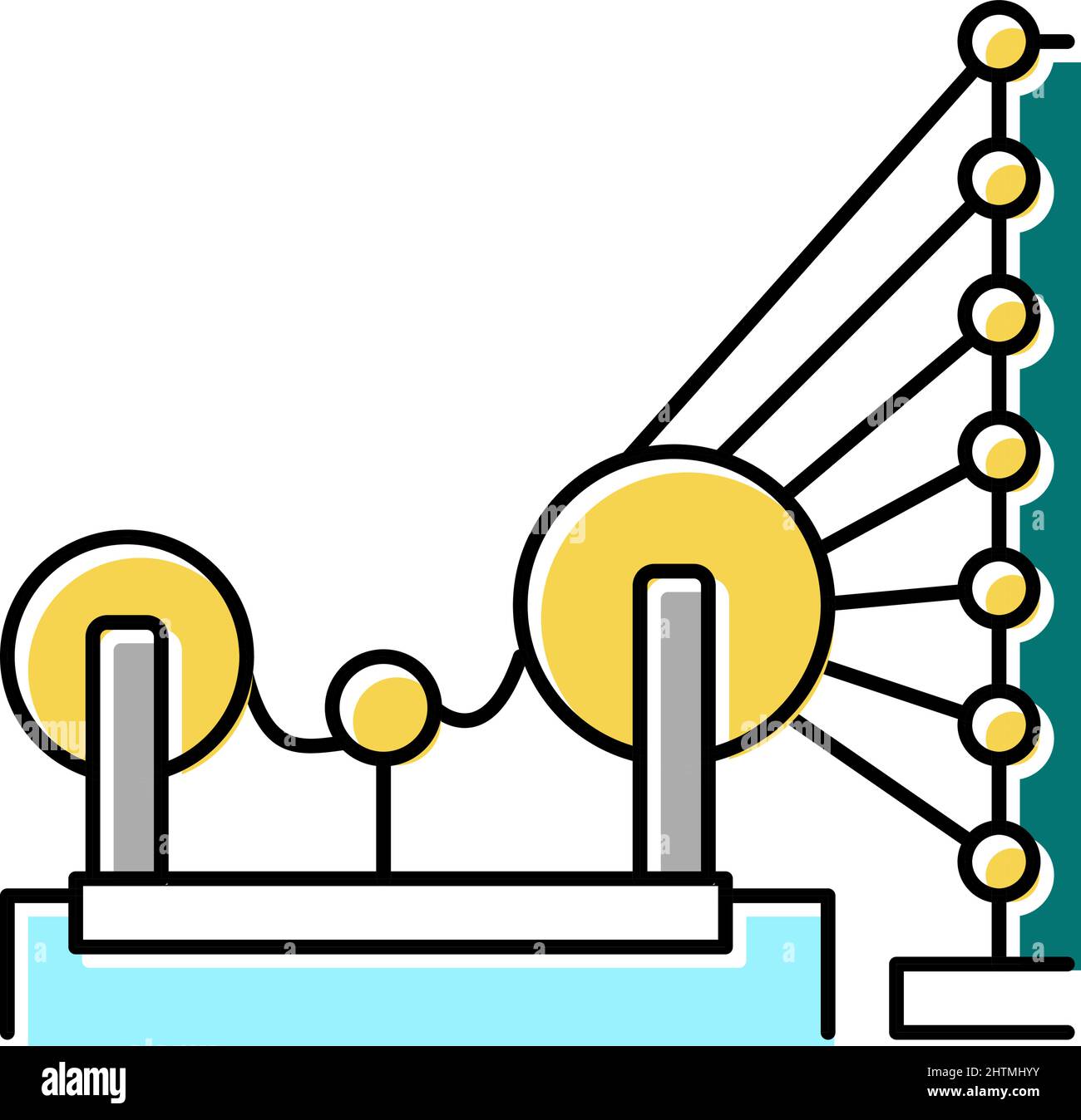 weaving and warping cotton machine color icon vector illustration Stock ...