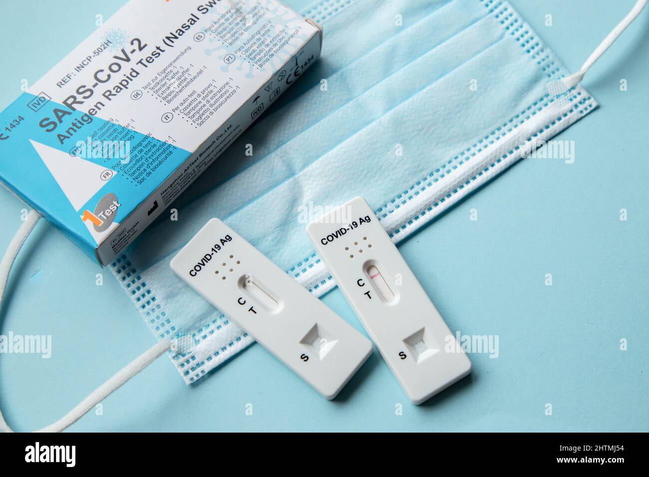 Test kit for viral disease COVID-19 Stock Photo - Alamy