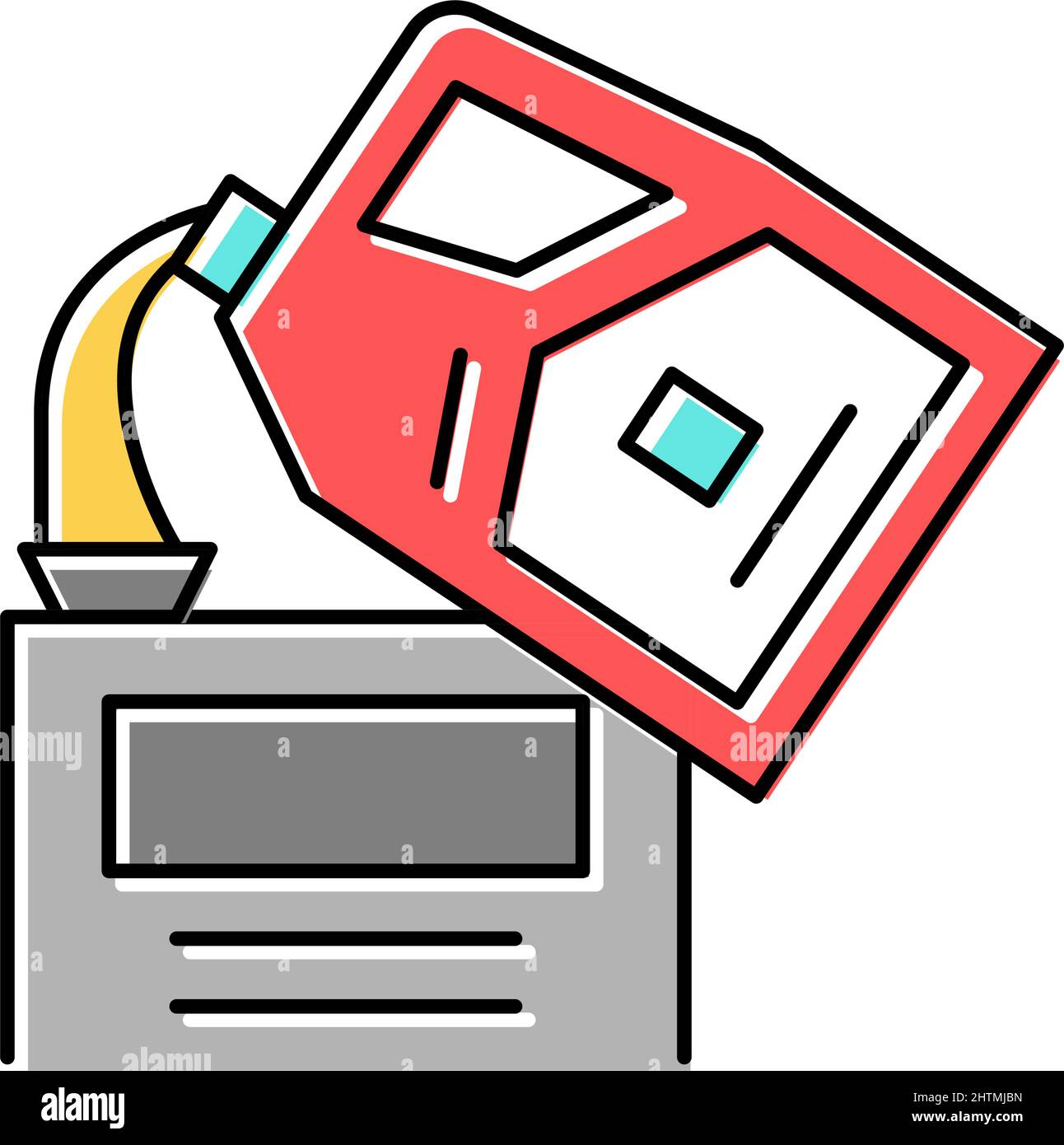 oil filling color icon vector isolated illustration Stock Vector Image ...