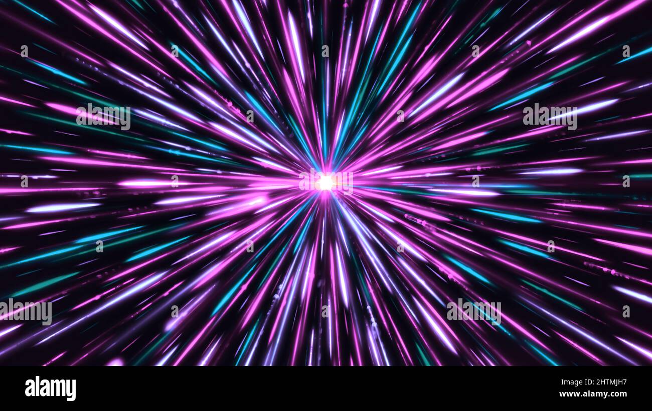 Rays move to central point. Animation. Bright dot in center absorbs ...