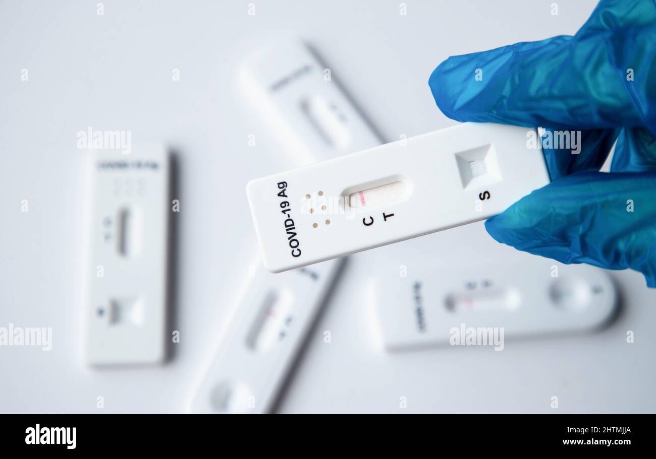 COVID-19 virus disease rapid swab test Stock Photo - Alamy