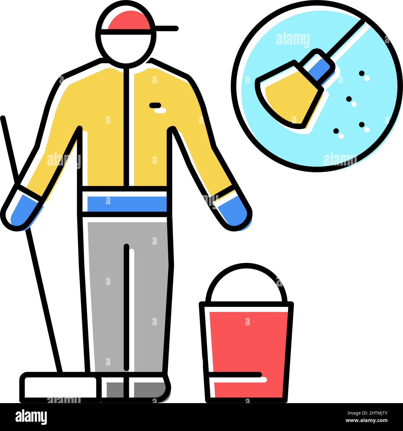 one-off cleaning color icon vector illustration Stock Vector Image ...