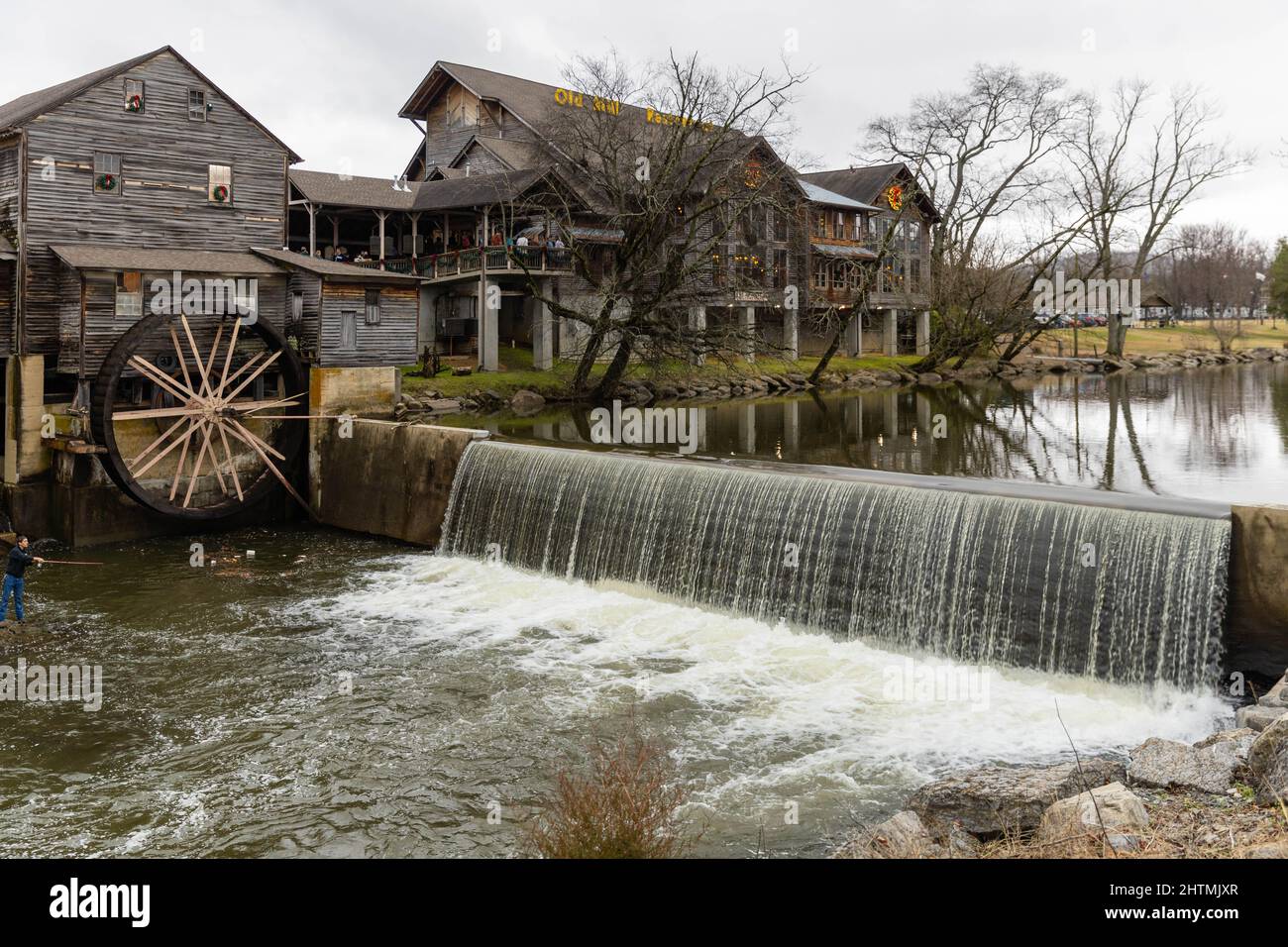 Sustainable climate visual of an old water mill by the river Stock ...