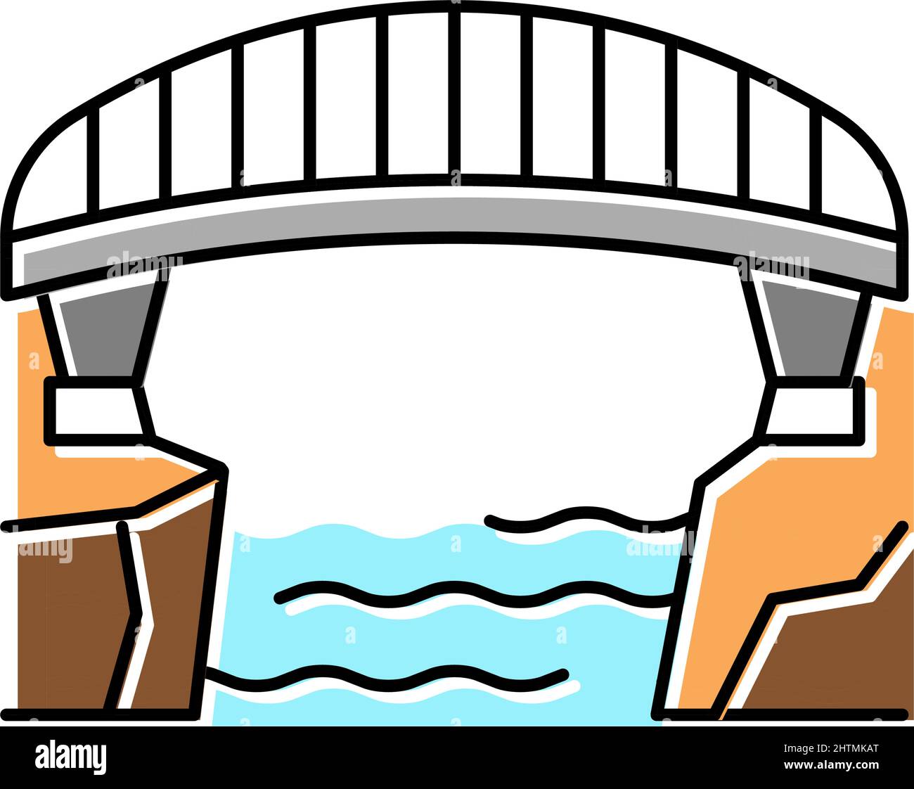 bridge concrete color icon vector illustration Stock Vector Image & Art ...