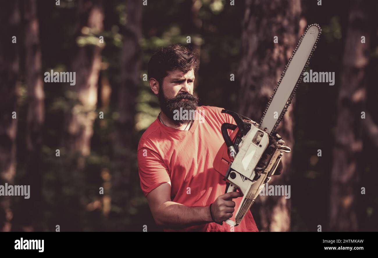 Muscular wood cutter hi-res stock photography and images - Alamy