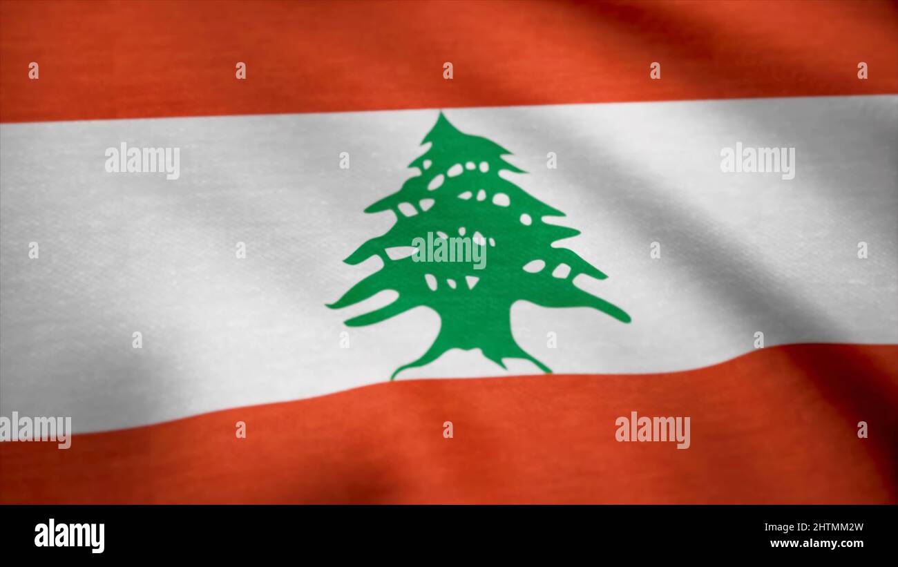 Lebanon waving flag. Flag of Lebanon background Stock Photo - Alamy