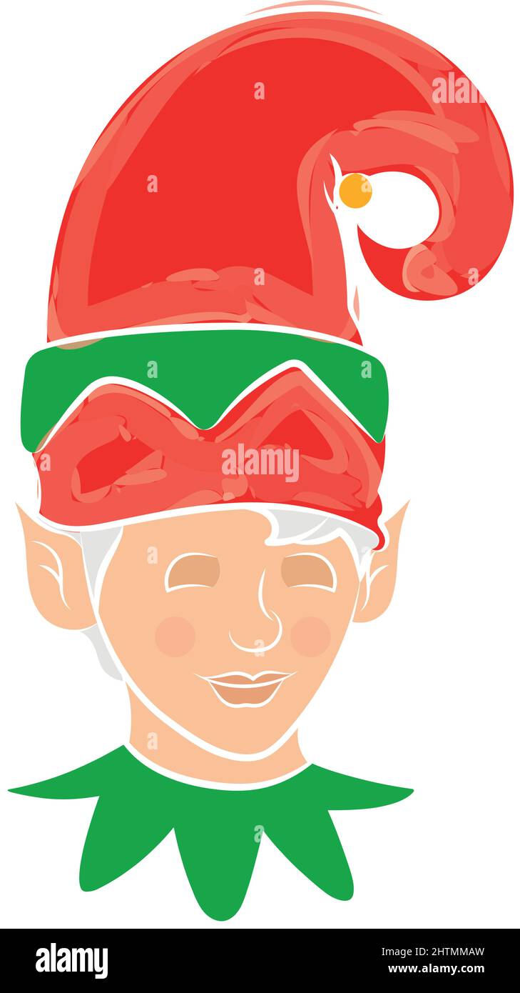 Isolated cute male christmas elf avatar Vector Stock Vector Image & Art ...