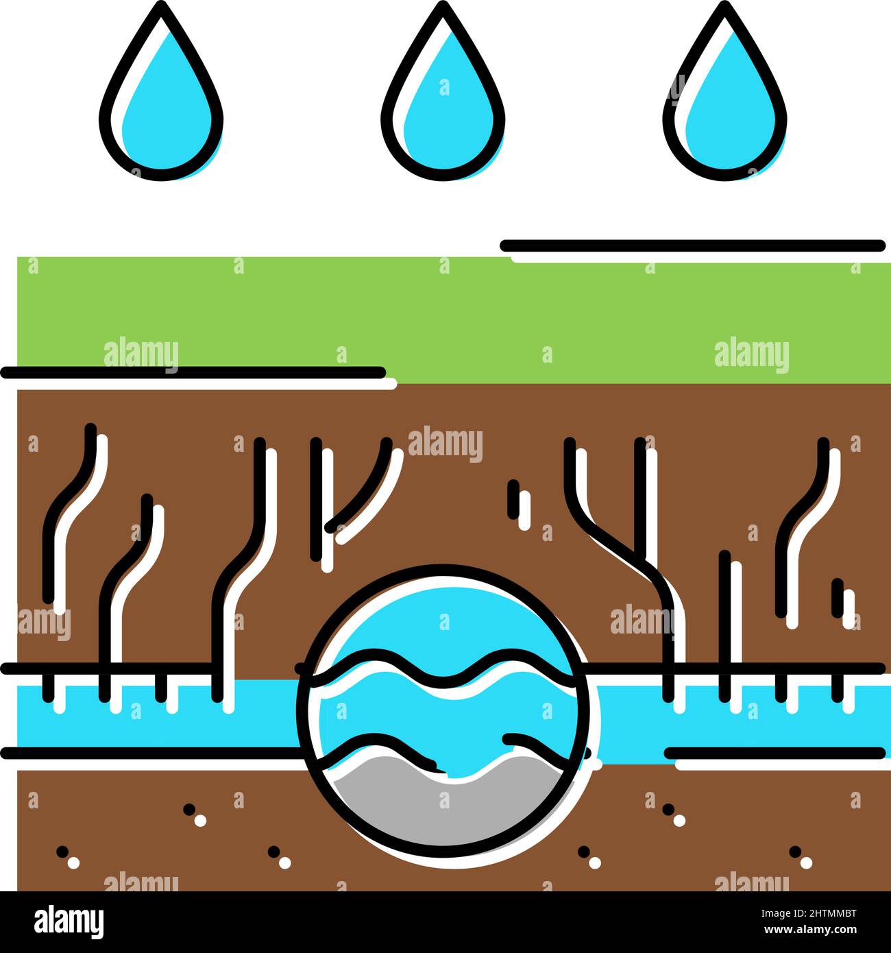 Rain falling into gutter Cut Out Stock Images & Pictures - Alamy