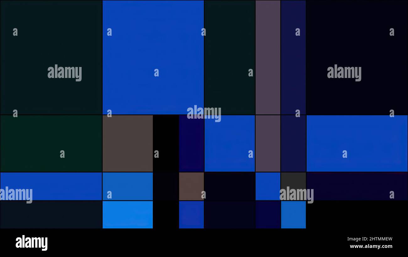 Colorful rectangles mondrian style art illustration Stock Photo - Alamy