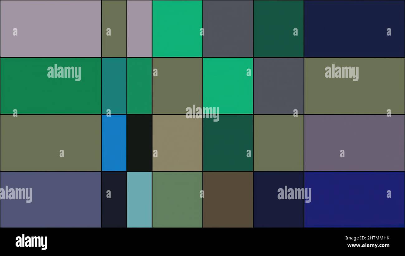 Colorful rectangles mondrian style art illustration Stock Photo - Alamy