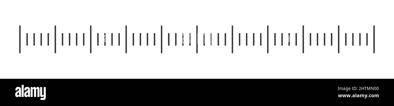 Horizontal thermometer scale. Simple template for meteorological or ...